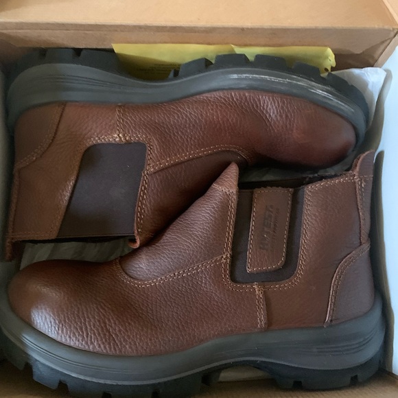 Hytest | Shoes | Mens Hytest Safety Footwear Brown Leather Ankle Boots ...